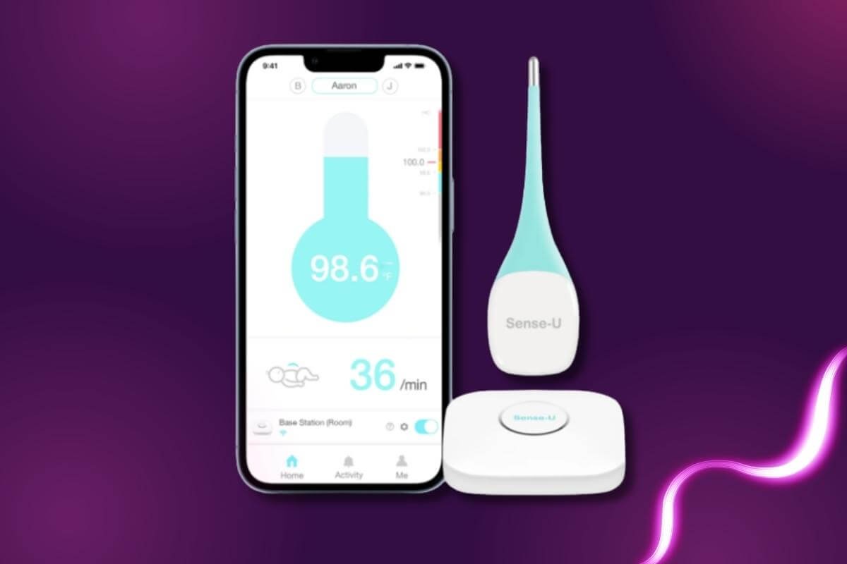Sense-U: Wearable Digital Thermometer for Babies with Alerts.